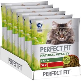 Perfect Fit Natural Vitality Adult 1+ mit Rind und Huhn Katzen-Trockenfutter mit Tierärzten entwickelt 650g