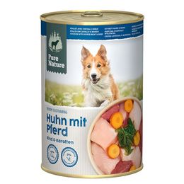 Pure Nature ADULT Pferd & Huhn mit Karotten Hunde-Nassfutter ohne Getreide 6x400g