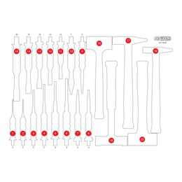 KS Tools Leere Schaumstoffeinlage zu 811.0020 (811.0020-97)
