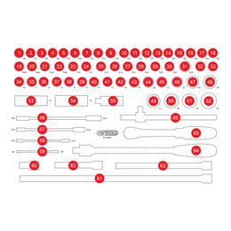 KS Tools Leere Schaumstoffeinlage zu 811.0066 (811.0066-97)