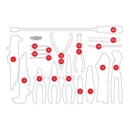KS Tools Leere Schaumstoffeinlage zu 811.0045 (811.0045-97)