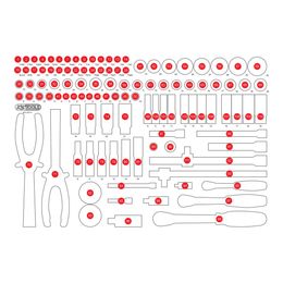KS Tools Leere Schaumstoffeinlage zu 811.0111 (811.0111-97)
