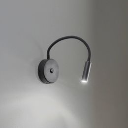 TK Lighting Wandlampe Lagos USB, 27 cm, schwarz, Leselampe, G9