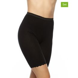 COTONELLA 2er-Set: Shape-Hosen in Schwarz - 37% | Größe L | Damen-dessous