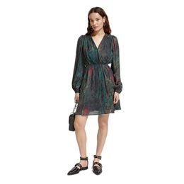Scotch & Soda Scotch & Soda Kleid in Schwarz/ Petrol/ Rot - 77% | Größe 42 | Damen-kleider