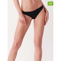 COTONELLA 3er-Set: Strings in Schwarz - 40% | Gr&ouml;&szlig;e M | Damen-unterteile