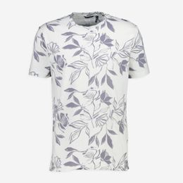 Antony Morato Weiß-graues T-Shirt mit Blumenmuster