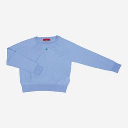 MAX & Co. Hellblauer Pullover aus Wolle mit Herzchenmotiv