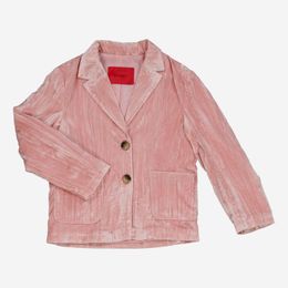 MAX & Co. Rosafarbener Blazer aus Velours mit Reverskragen