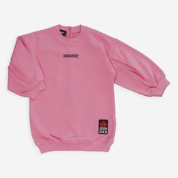 Dsquared2 Rosafarbenes Sweatshirt mit gesticktem Logo