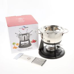 Küchenprofi Silberfarbenes Fondue-Set