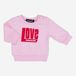 Dsquared2 Rosafarbenes Sweatshirt mit rotem Aufdruck