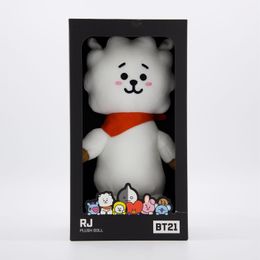 BT21 Weißes RJ Stofftier im Alpaka-Design 36x20cm