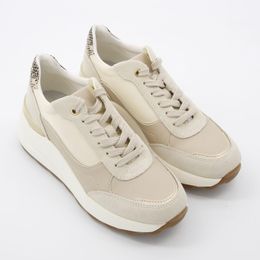 Geox Beigefarbene Sneakers mit Logo-Detail
