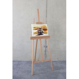 Leinwandbild Komar "The Mandalorian Grogu Meditation King - Gr&ouml;&szlig;e 40 x 30 cm", bunt (farbe rahmen: braun, farbe bild(er): bunt), B:40cm H:30cm T:2cm, Holz, Papier, Bilder, Leinwandbild, Keilrahmenbild mit Echtholzrahmen, Kinderzimmer