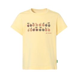Print-Shirt Vaude "Kids Lezza T-Shirt", M&auml;dchen, Gr. 134/140, wei&szlig; (vanilla), Obermaterial: 100% Baumwolle, Shirts, f&uuml;r Kinder