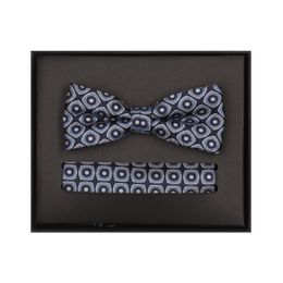 Fliege Venti "Venti Accessoires gemustert", Herren, blau (sattes dunkelblau), 100% Seide, Fliegen