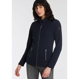 Fleecejacke Killtec, Damen, Gr. 38, blau (dunkelnavy), Obermaterial: 100% Polyester, Jacken, aus strukturiertem Material