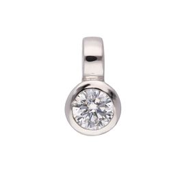Adelia&acute;s Kettenanh&auml;nger ADELIA&acute;S "Damen Gold Schmuck 333 Wei&szlig;gold Anh&auml;nger mit Zirkonia", silber, Schmuckanh&auml;nger, Damen, mit Zirkonia, Gold, Kettenanh&auml;nger, mit Zirkonia Goldschmuck f&uuml;r Damen