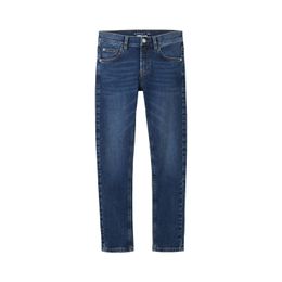 5-Pocket-Jeans Tom Tailor, Jungen, Gr. 176, N-Gr, blau (stone blau denim), Denim/Jeans, Obermaterial: 90% Baumwolle, 8% Elastomultiester, 2% Elasthan, unifarben, slim fit lang, Jeans 5-Pocket-Jeans, mit Stretch und in slim fit Passform
