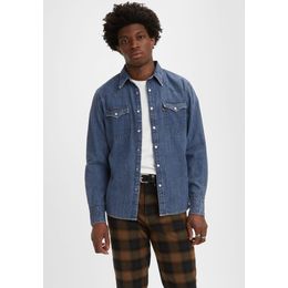 Levi's Jeanshemd LEVI'S "LE BARSTOW WESTERN STAND", Herren, Gr. L, N-Gr, lower haight, Web, Obermaterial: 100% Baumwolle, normal, Hemden, mit Brusttaschen