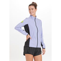 Laufjacke ELITE LAB "Shell X1 Elite", Damen, Gr. 34, schwarz (flieder, schwarz), 100% Polyester, unifarben, normal, hoch geschlossener Ausschnitt, Jacken, mit wasser- und winddichtem Komfort