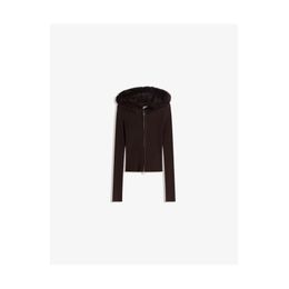 Bershka Strickjacke Damen Gr&ouml;&szlig;e S dunkelbraun