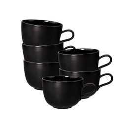 Seltmann Weiden Milchkaffeetassen Liberty Velvet Black 400 ml 6er Set