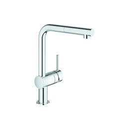 Grohe Minta K&uuml;chenarmatur 31397000 chrom, Niederdruck, herausziehbarer Auslauf