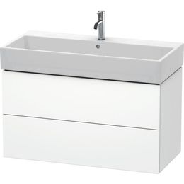 Duravit L-Cube Waschtisch-Unterschrank LC627801818 98,4x 45,9 cm, wei&szlig; matt, 2 Schubk&auml;sten, wandh&auml;ngend