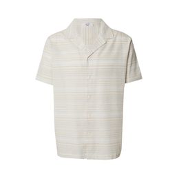 DAN FOX APPAREL Hemd 'Karim' Herren Gr&ouml;&szlig;e L beige / dunkelbeige / grau