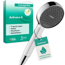 Hansgrohe Handbrause 28033000 2 Strahlarten wassersparend, &Oslash; 95mm, 7,2 l/min, chrom