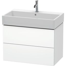 Duravit L-Cube Waschtisch-Unterschrank LC627701818 78,4x 45,9 cm, wei&szlig; matt, 2 Schubk&auml;sten, wandh&auml;ngend