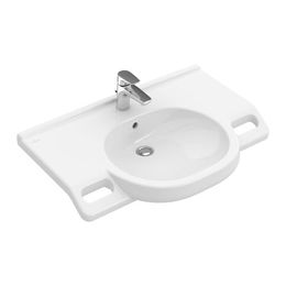 Villeroy & Boch Villeroy & Boch ViCare Waschtisch 41208101 weiss, 80 x 55 cm, ohne &Uuml;berlauf, mit Hahnloch