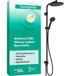 Hansgrohe Activera S Duschsystem 240 28074670 1 Strahlart wassersparend Reno Varia, schwarz matt