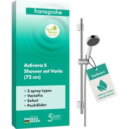 Hansgrohe Activera Select S Duschset 28048000 2 Strahlarten wassersparend mit Duschstange Varia, &Oslash; 95mm, Ausf&uuml;hrung 72, chrom