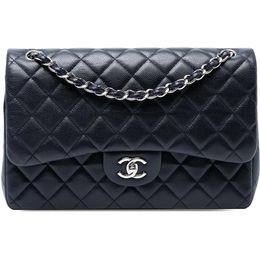 Chanel Hobo Bags - Jumbo Classic Caviar Double Flap - Gr. unisize - in Blau - f&uuml;r Damen