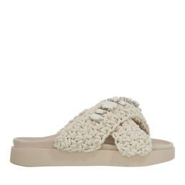 INUIKII Slipper & Pantoletten - Woven Stones - Gr. 36 (EU) - in Creme - f&uuml;r Damen