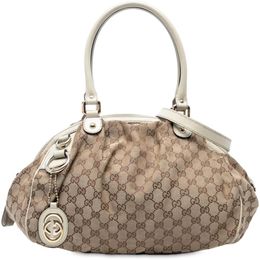 Gucci Hobo Bags - GG Canvas Sukey Satchel - Gr. unisize - in Braun - f&uuml;r Damen