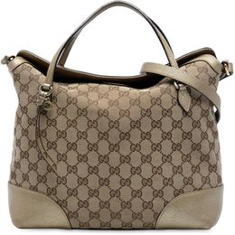 Gucci Hobo Bags - Medium GG Canvas Bree Satchel - Gr. unisize - in Braun - f&uuml;r Damen