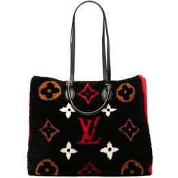 Louis Vuitton Hobo Bags - Monogram Giant Shearling Teddy Onthego GM - Gr. unisize - in Schwarz - f&uuml;r Damen
