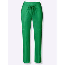 WITT Damen 7/8-Hose mit Rei&szlig;verschluss-Taschen, grasgr&uuml;n, Gr&ouml;&szlig;e 54