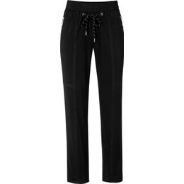 CR&Eacute;ATION L Damen 7/8-Hose mit Rei&szlig;verschluss-Taschen schwarz Gr&ouml;&szlig;e 48