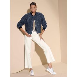 WITT Damen Blouson mit schimmernden Pailletten, dark blue, Gr&ouml;&szlig;e 46