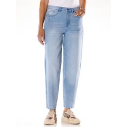WITT Damen Jeans im Mom-Schnitt, blue-bleached, Gr&ouml;&szlig;e 27