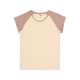 Urban Classics T-Shirt M&auml;dchen Gr&ouml;&szlig;e 158/164 champagner / rostbraun