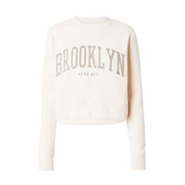 A&eacute;ropostale Sweatshirt 'BROOKLYN' Damen Gr&ouml;&szlig;e L ecru / braun / wei&szlig;