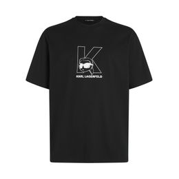 K by KARL LAGERFELD Karl Lagerfeld T-Shirt 'Ikon' Herren Gr&ouml;&szlig;e S schwarz / wei&szlig;