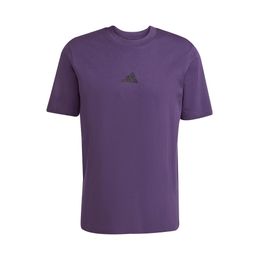 adidas Sportswear Sportshirt 'FI 3BAR' Herren Gr&ouml;&szlig;e XL dunkellila / schwarz