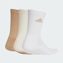 adidas Performance Sportsocken 'Cushioned Crew 3 Pairs' Herren Gr&ouml;&szlig;e 28/30 ecru / brokat / wei&szlig;